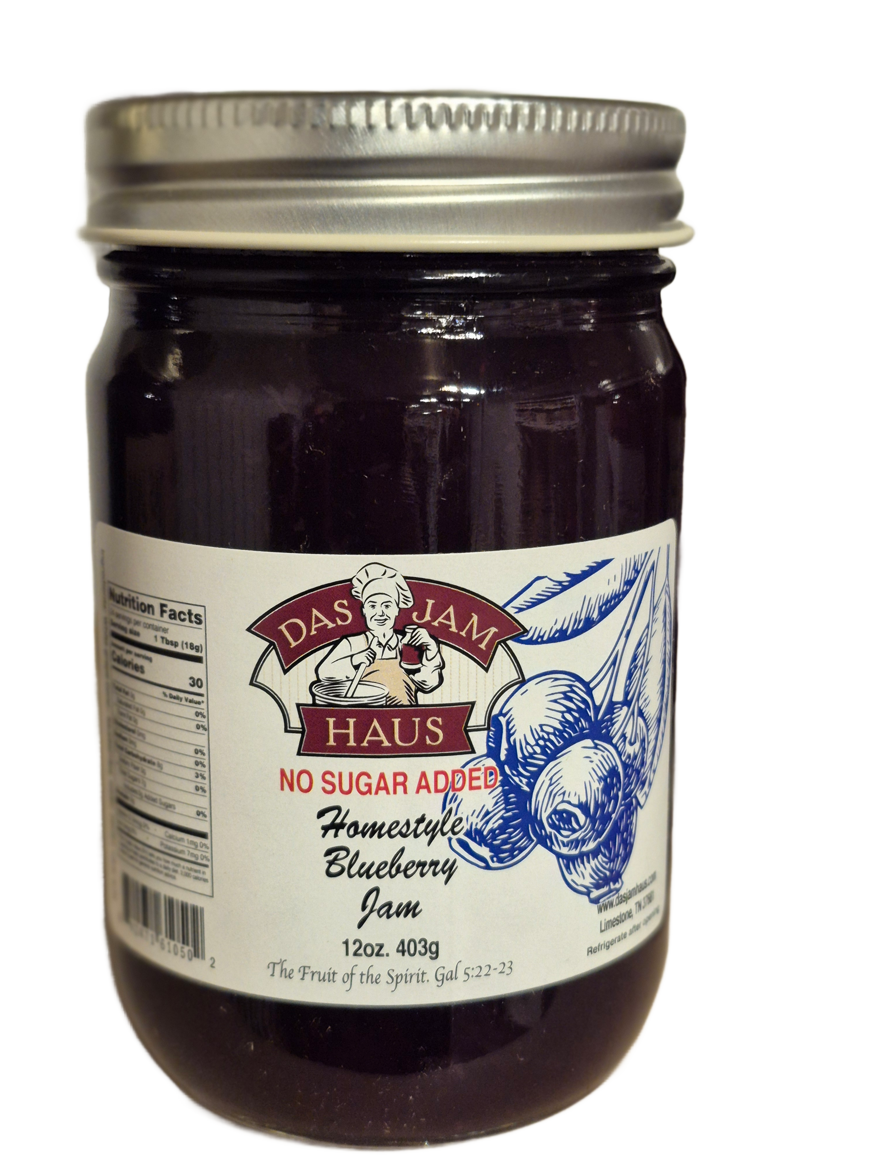 Das Jam Haus No Sugar Added Blueberry Jam – midwestvintagecompany